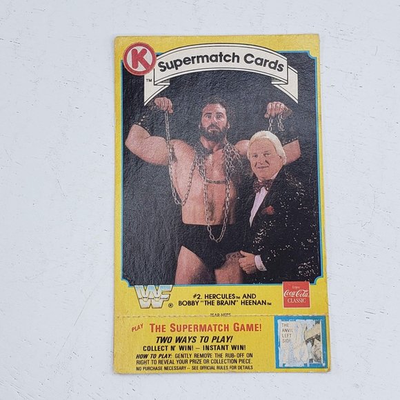 Toys | Circle K Supermatch Cards Hercules Bobby The Brain Heenan 2 ...